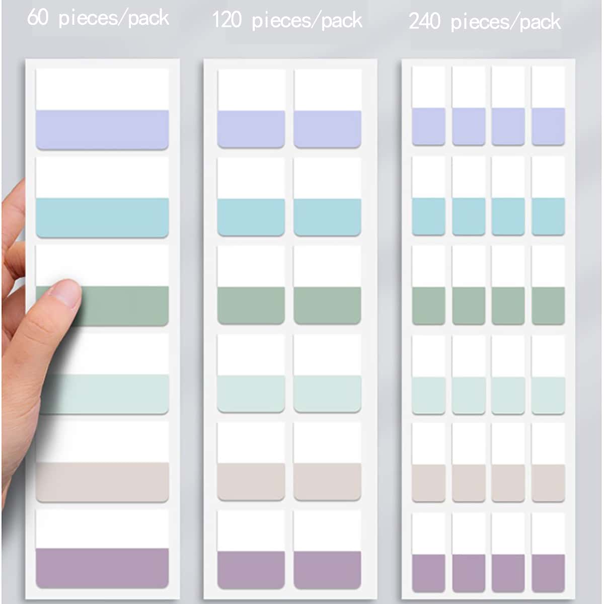 60/120/240PCS Label Adhesive Index Tabs, Writable And Reusable File ...