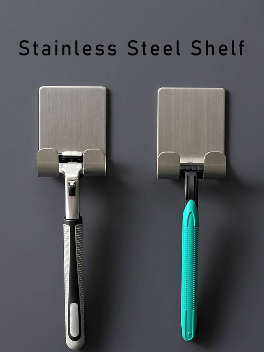 Stainless steel razor rack bathroom razor hook rack storage bracket old ...