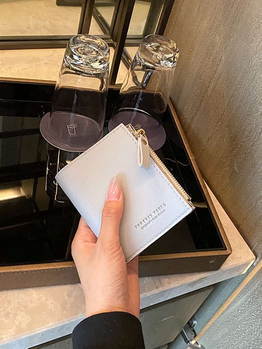 Vertical Letter Detail Bifold Wallet | SHEIN USA