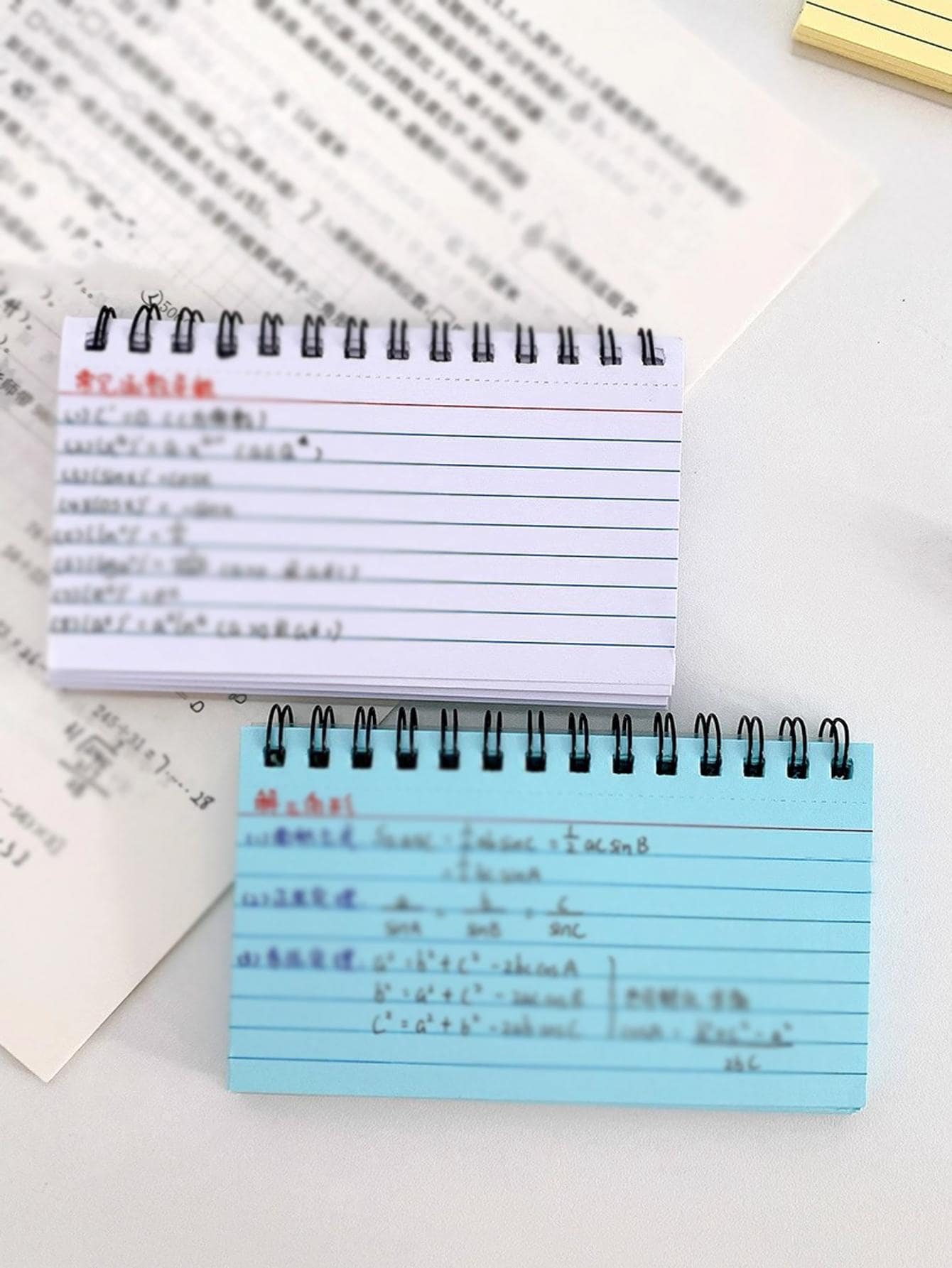 1pc Simple Horizontal Line Tearable And Random Color Spiral Index Card ...