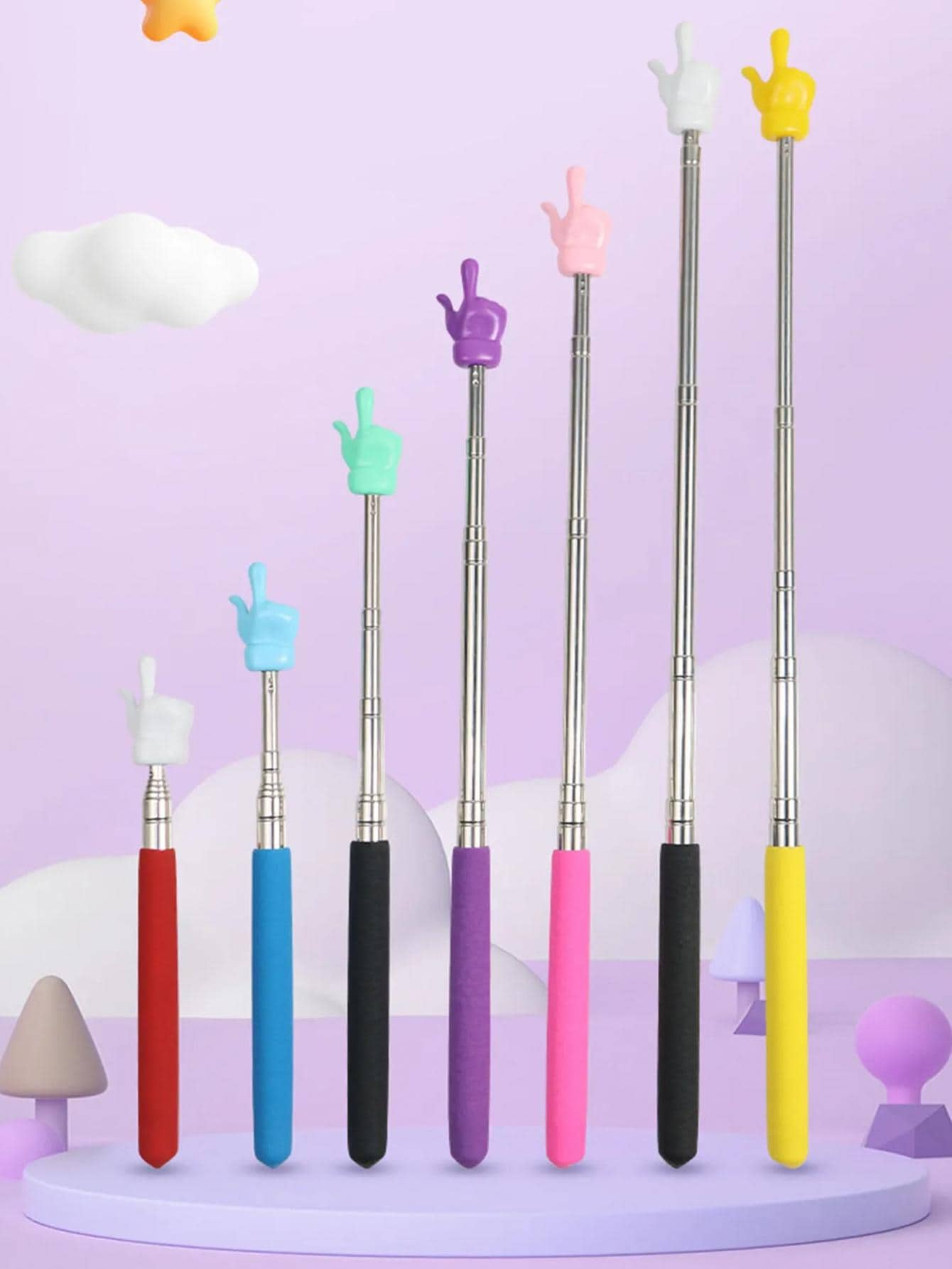 1/3/5pcs Colorful Retractable Baton For Kids, Teaching Aid For ...