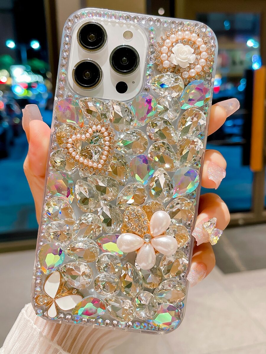 Rhinestone Decor Phone Case | SHEIN USA