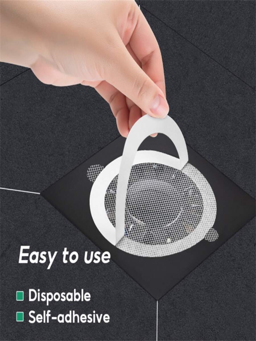 10pcs Shower Drain Sticker Disposable Floor Drain Sticker Adhesive ...
