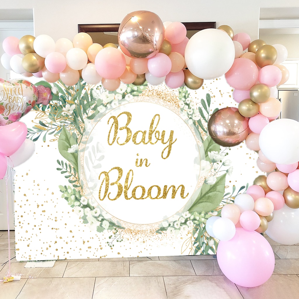 7x5ft Baby In Bloom Baby Shower Decorations Backdrop | SHEIN USA