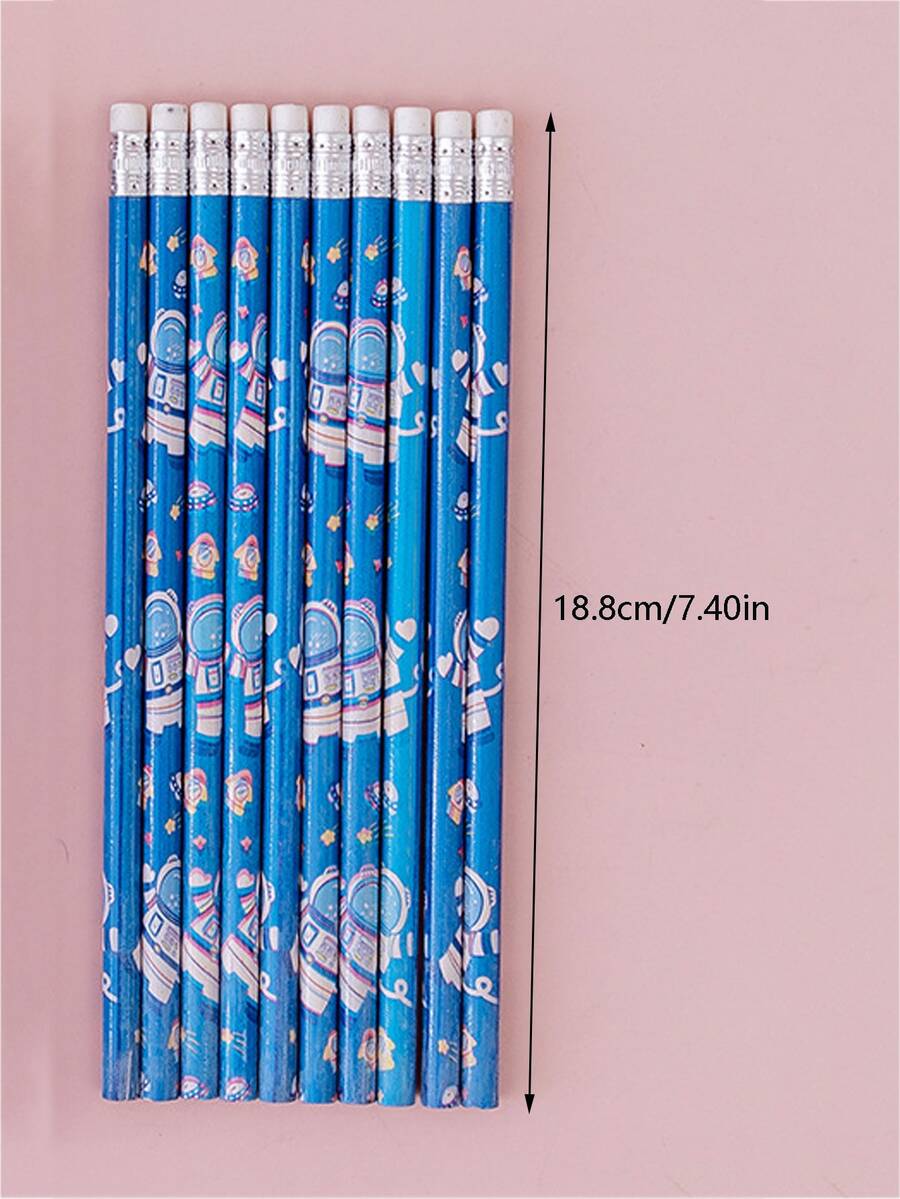 10 boxed Planet HB pencils with eraser Elementary school writing pen ...