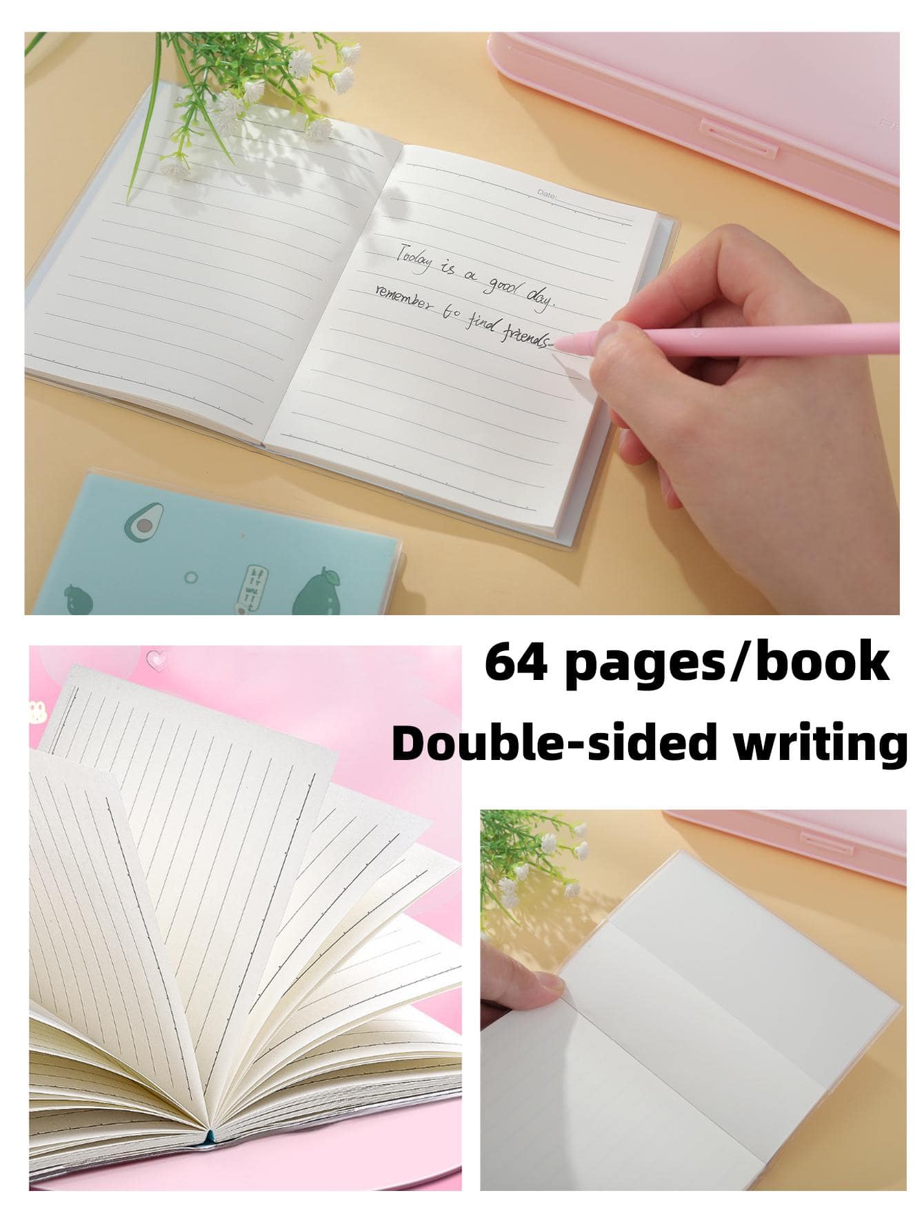 4pcs/set Mini Portable Notebooks With Gel Cover For Students And Office ...