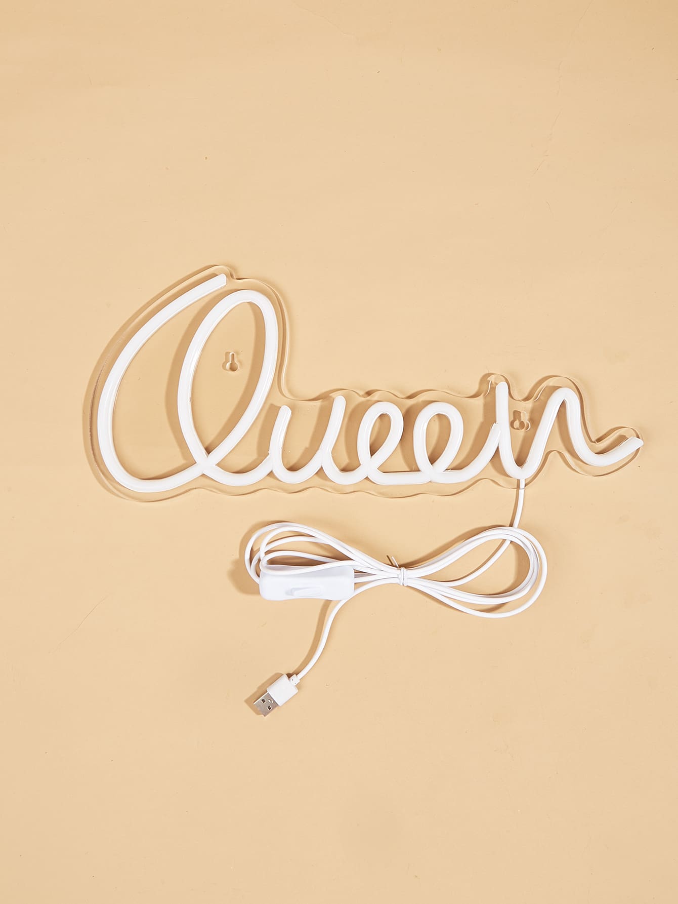 1PC Queen LED Neon Sign USB Powered Wall Neon Signs For Bedroom Home ...