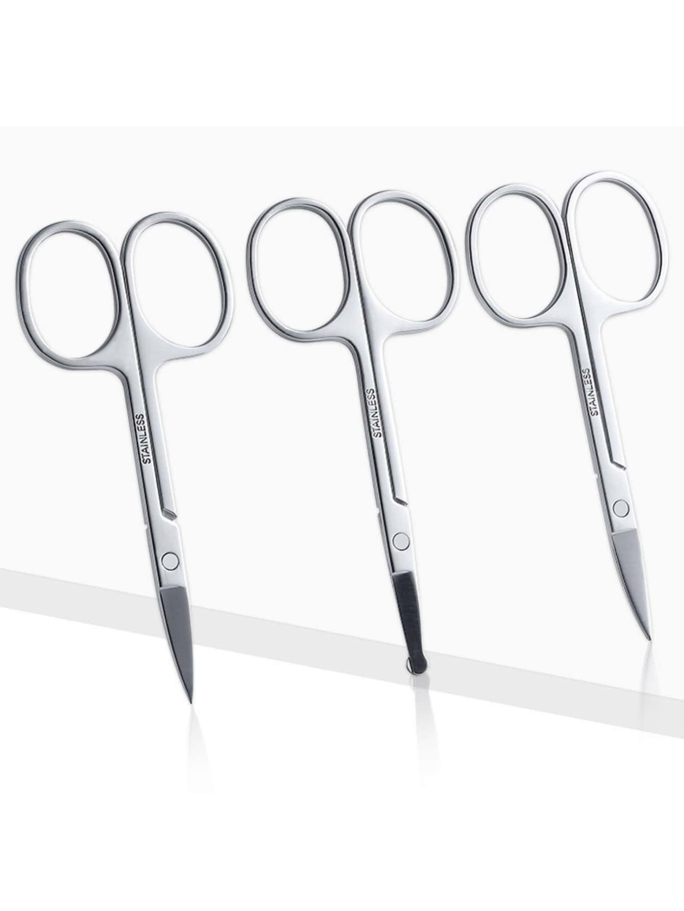 Curved Head Cutter Stainless Steel Eyebrow Scissors Professional ...