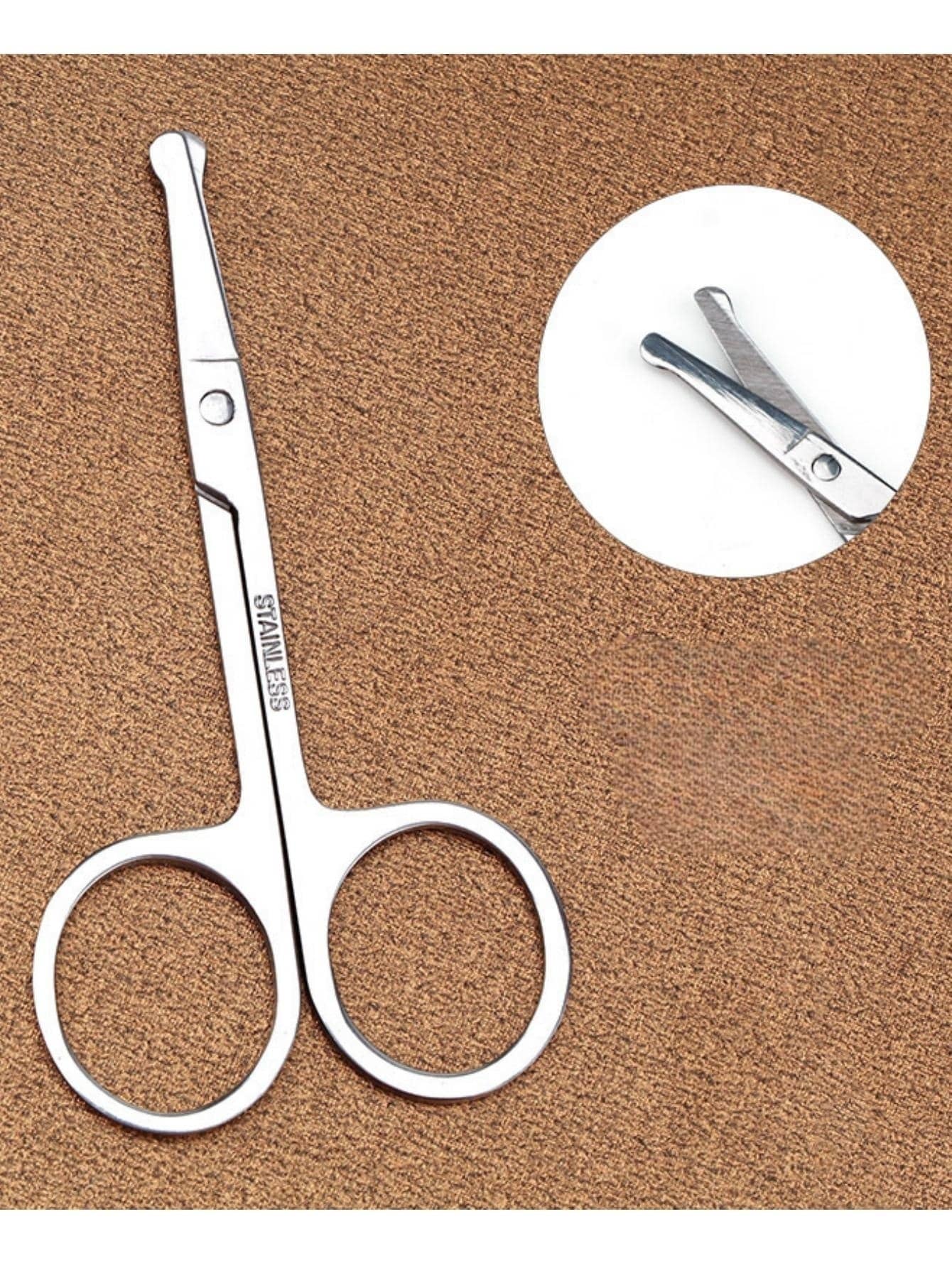 Curved Head Cutter Stainless Steel Eyebrow Scissors Professional ...