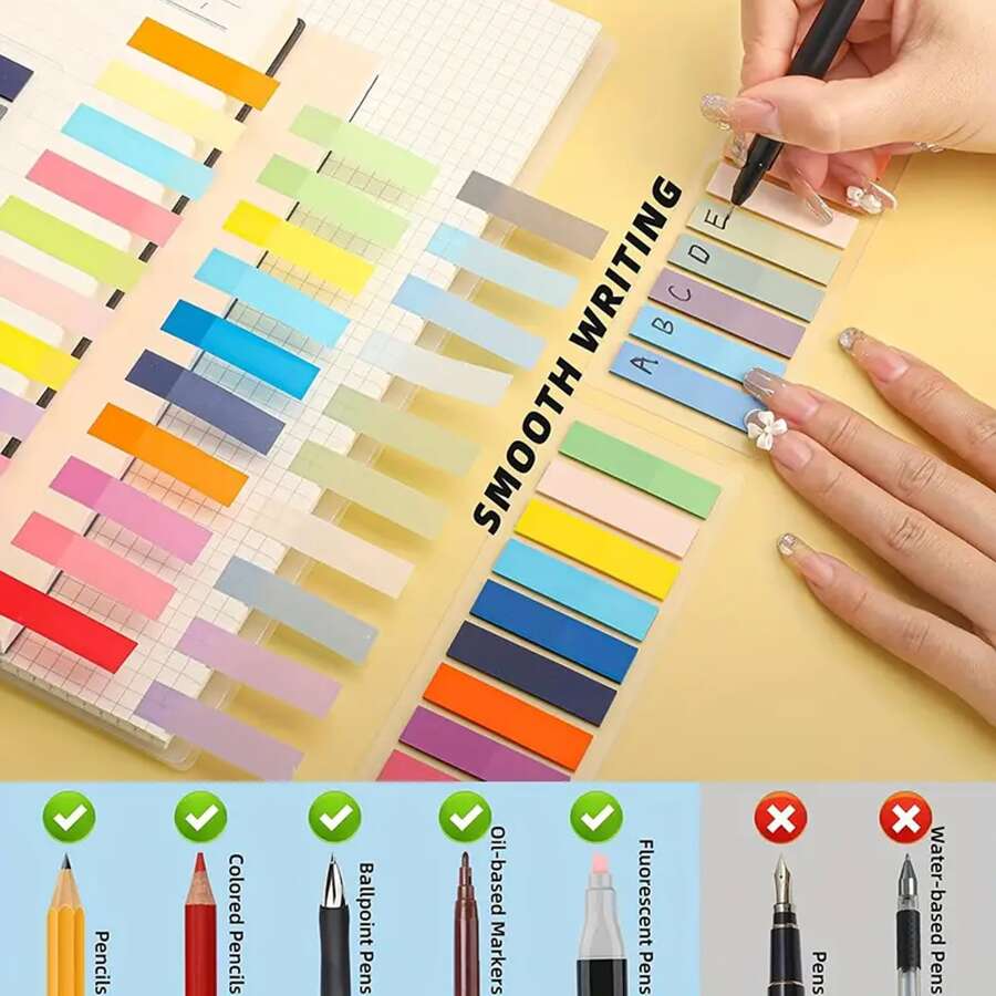 14 Packs Colored Page Flags With 140 Colors And 2800 Sticky Notes For ...