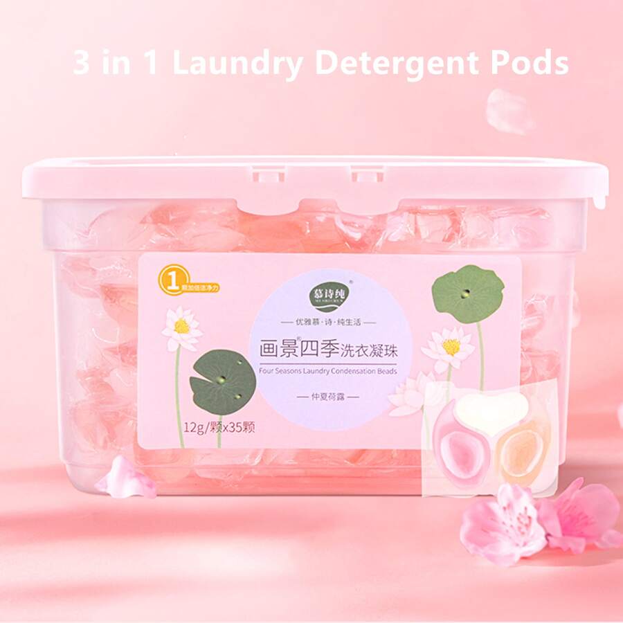 1Box 3-in-1 Laundry Detergent Pods,Laundry Condensation Bead,35 Count ...