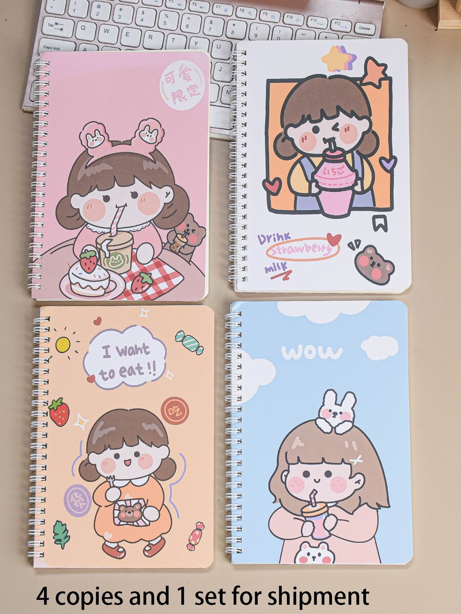 Set Of 4, Send 1. Each Book Of These Cute And High-value A5 Coil ...