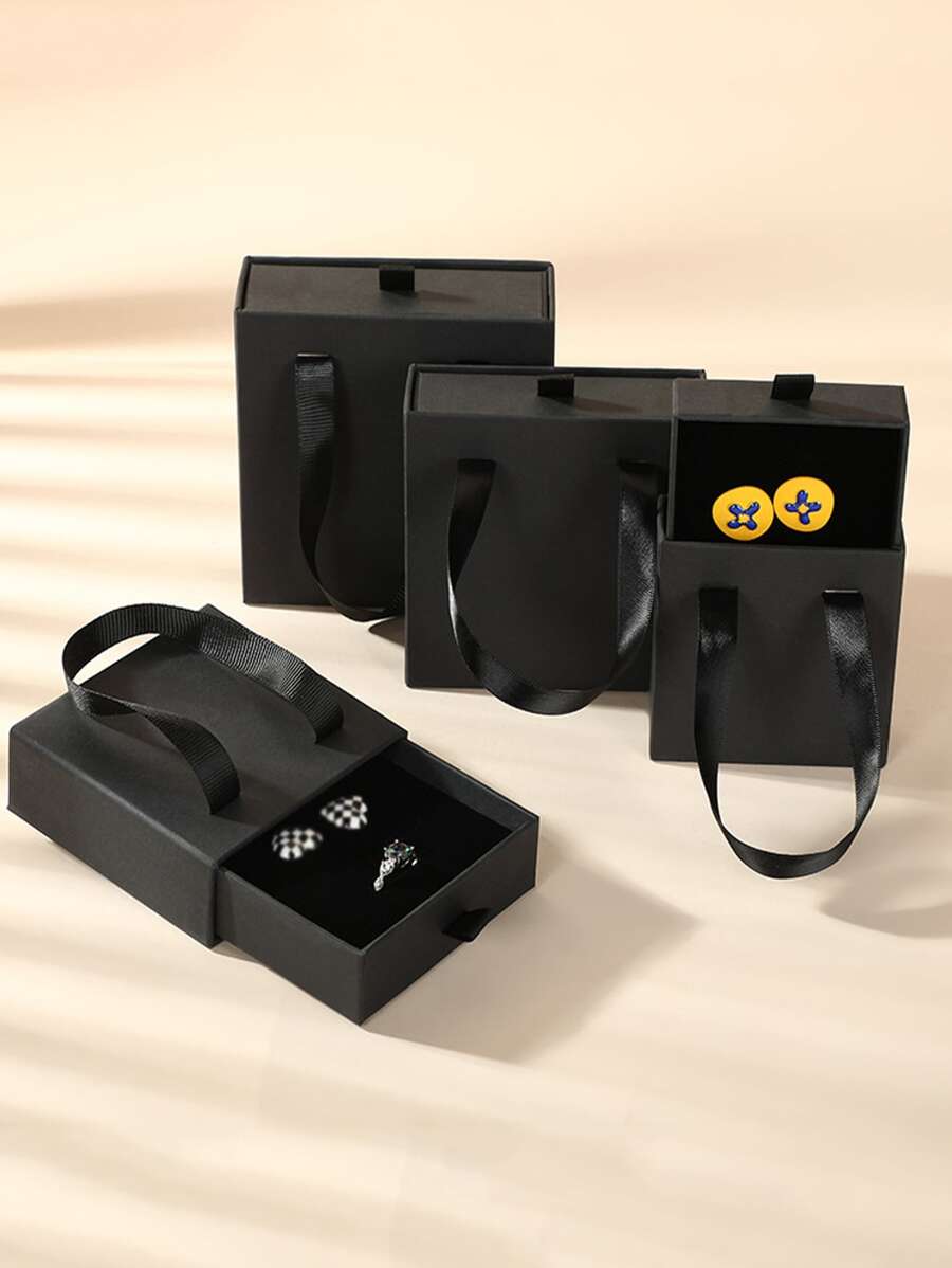 1pc Portable Jewelry Gift Box For Earring, Ring, Necklace And Bracelet ...