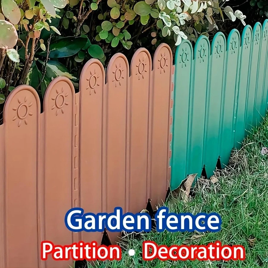 10pcs Garden Decorative Fences, Outdoor Vegetable Garden Fence, Plastic ...