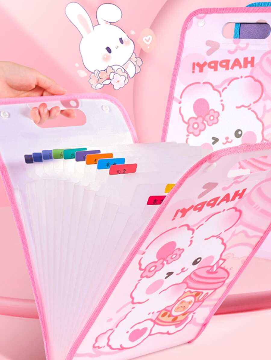 Khaki Bear [Cartoon Style] Accordion Document Folder | SHEIN USA