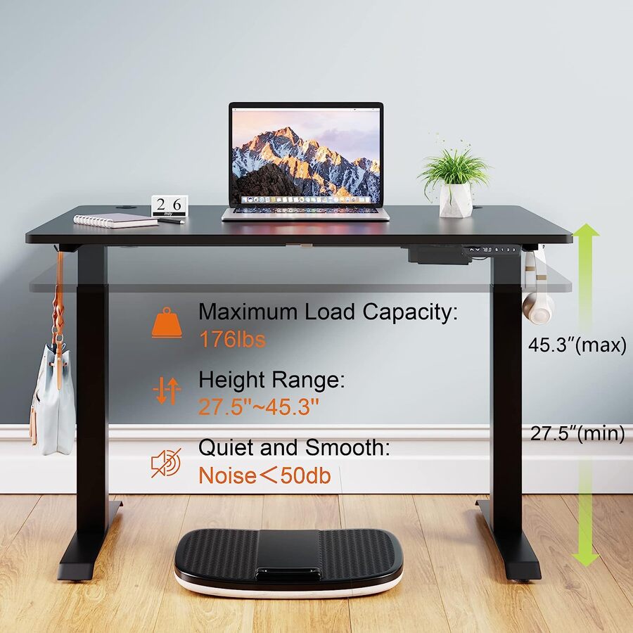 JAMFLY 48 x 24 Inches Electric Height Adjustable Standing Desk, Splice ...