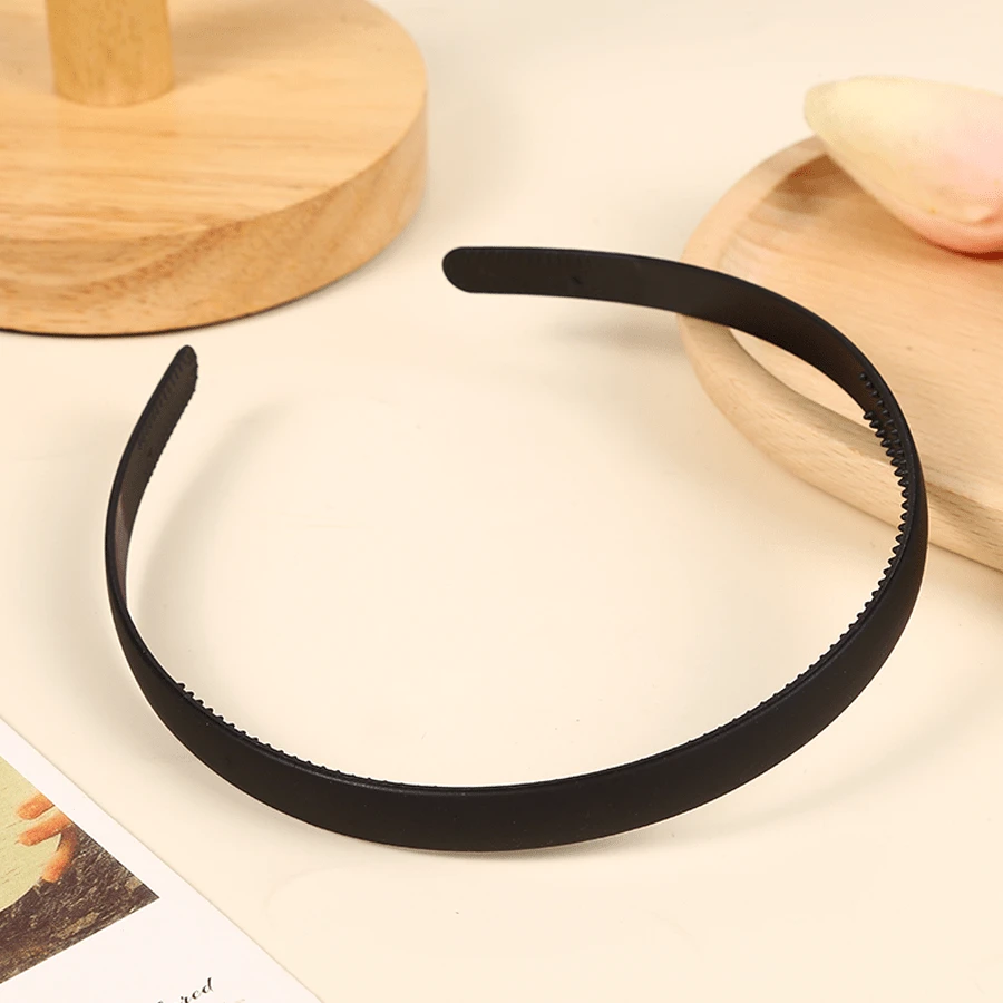 1pc Women's Simple Matte Middle Width Hairband With Teeth, Solid Color ...