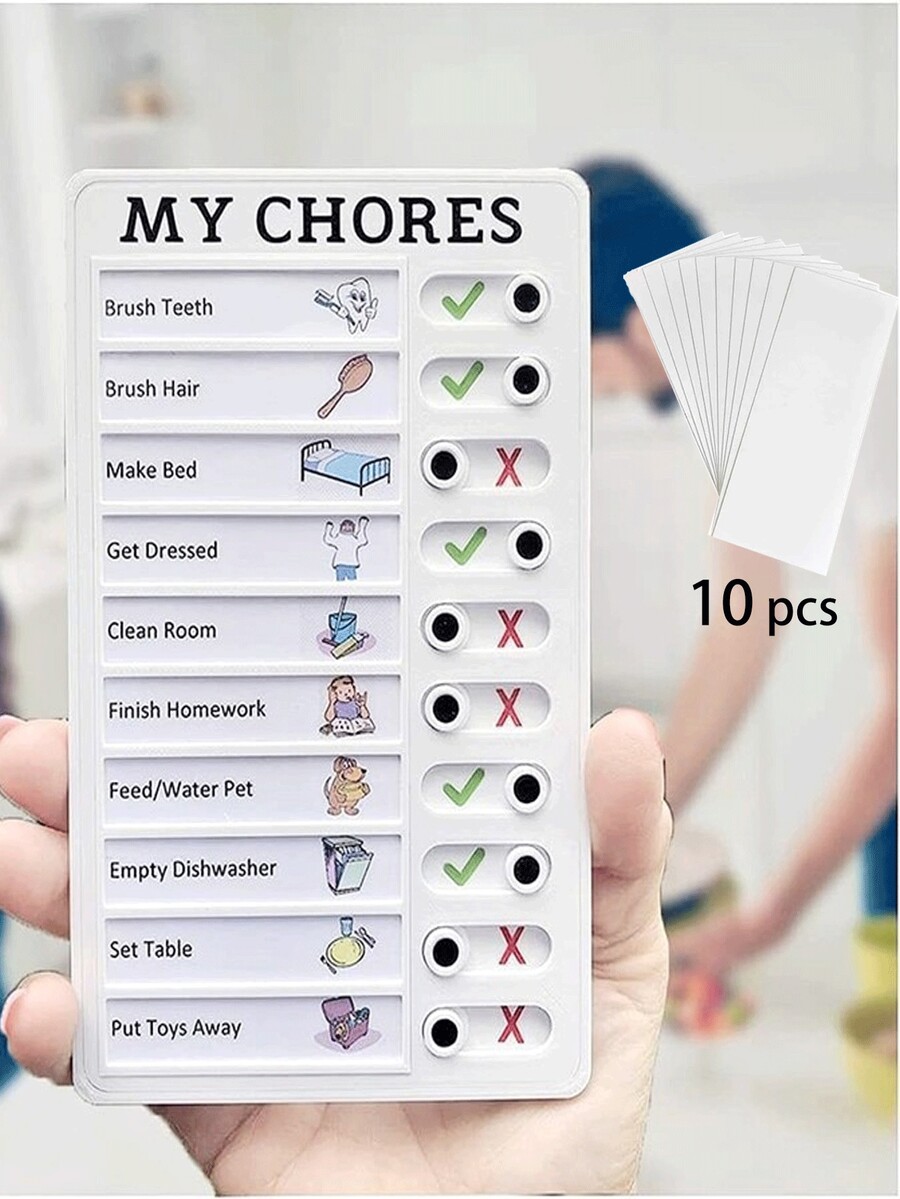 1pc Portable Children's Chore Chart, Removable Message Board, Daily To-do List And Rv Inspection ...