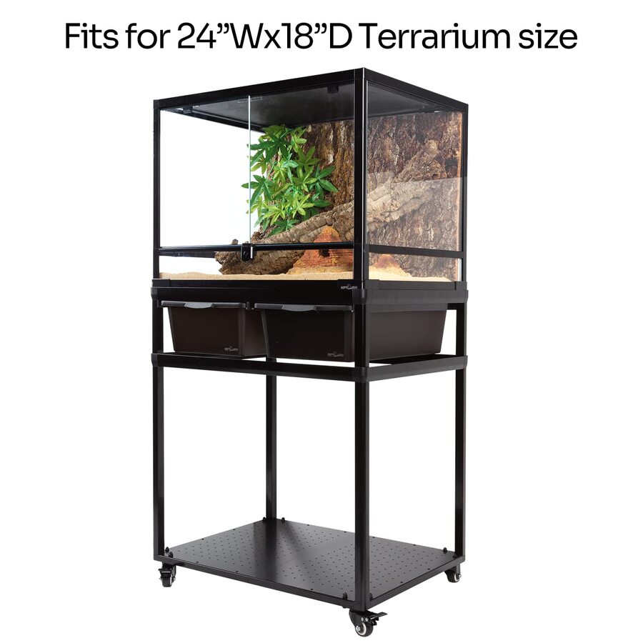 Reptile Tank Stand Terrarium Cabinet with Breeding Boxs for Reptile ...