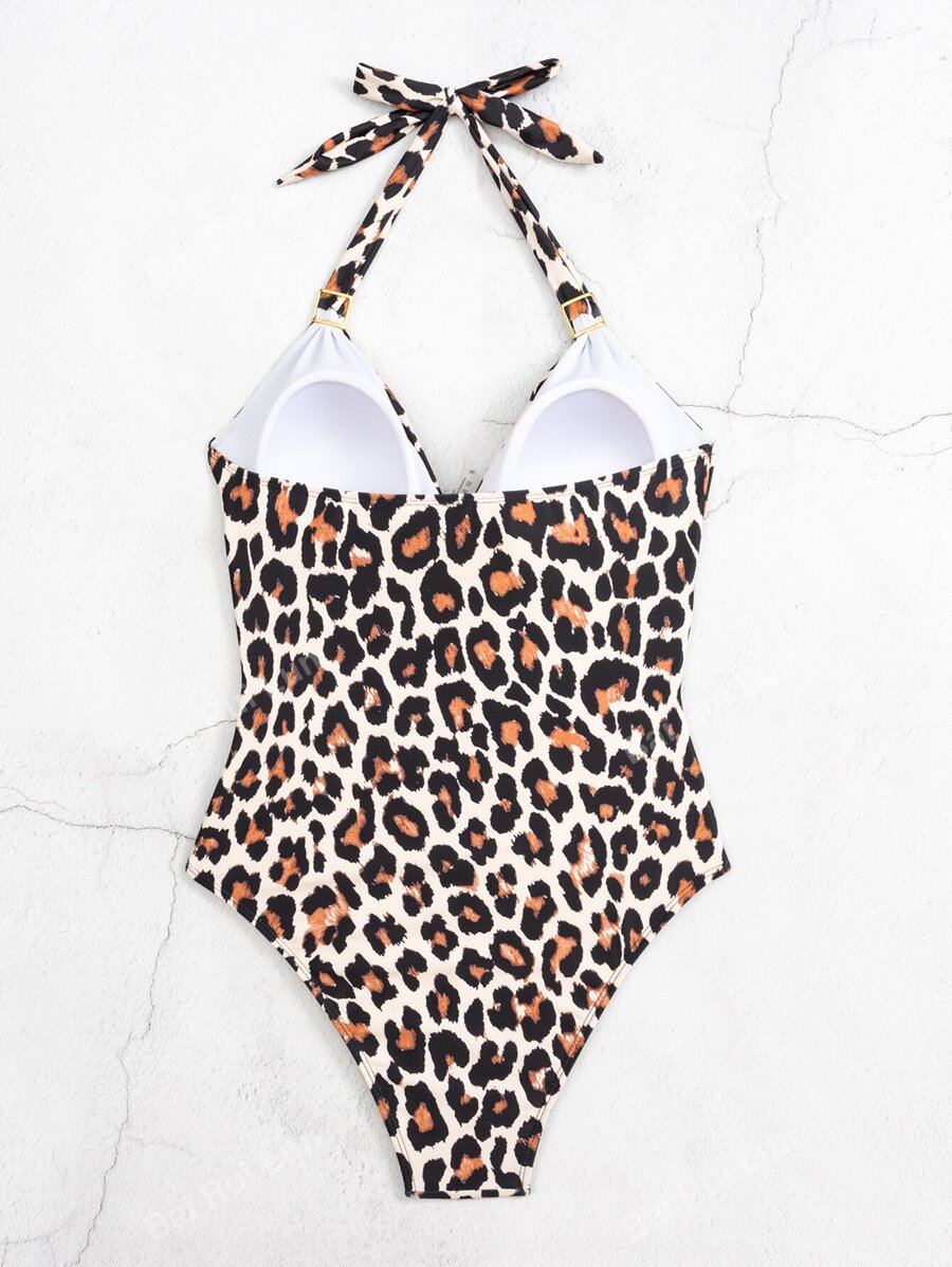 Womens One Piece Halter Sexy Swimsuit Open Back Summer Beach Vacation