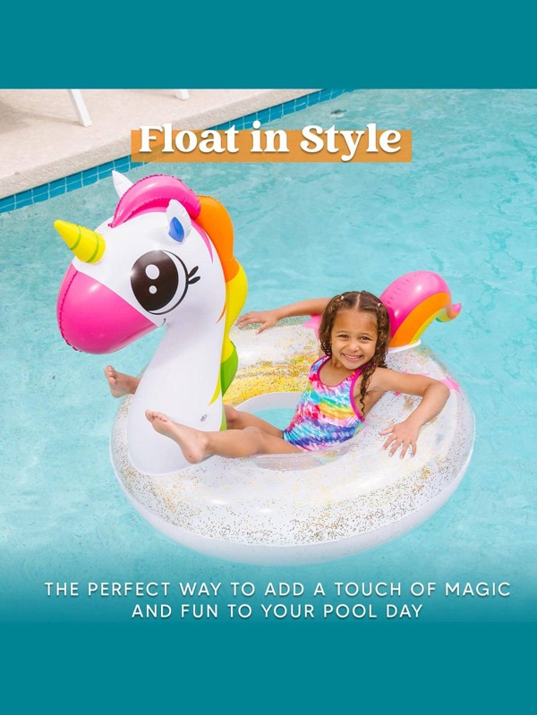 JOYIN 2 Pack Flamingo Unicorn Pool Float - Fun Beach Floaties ...