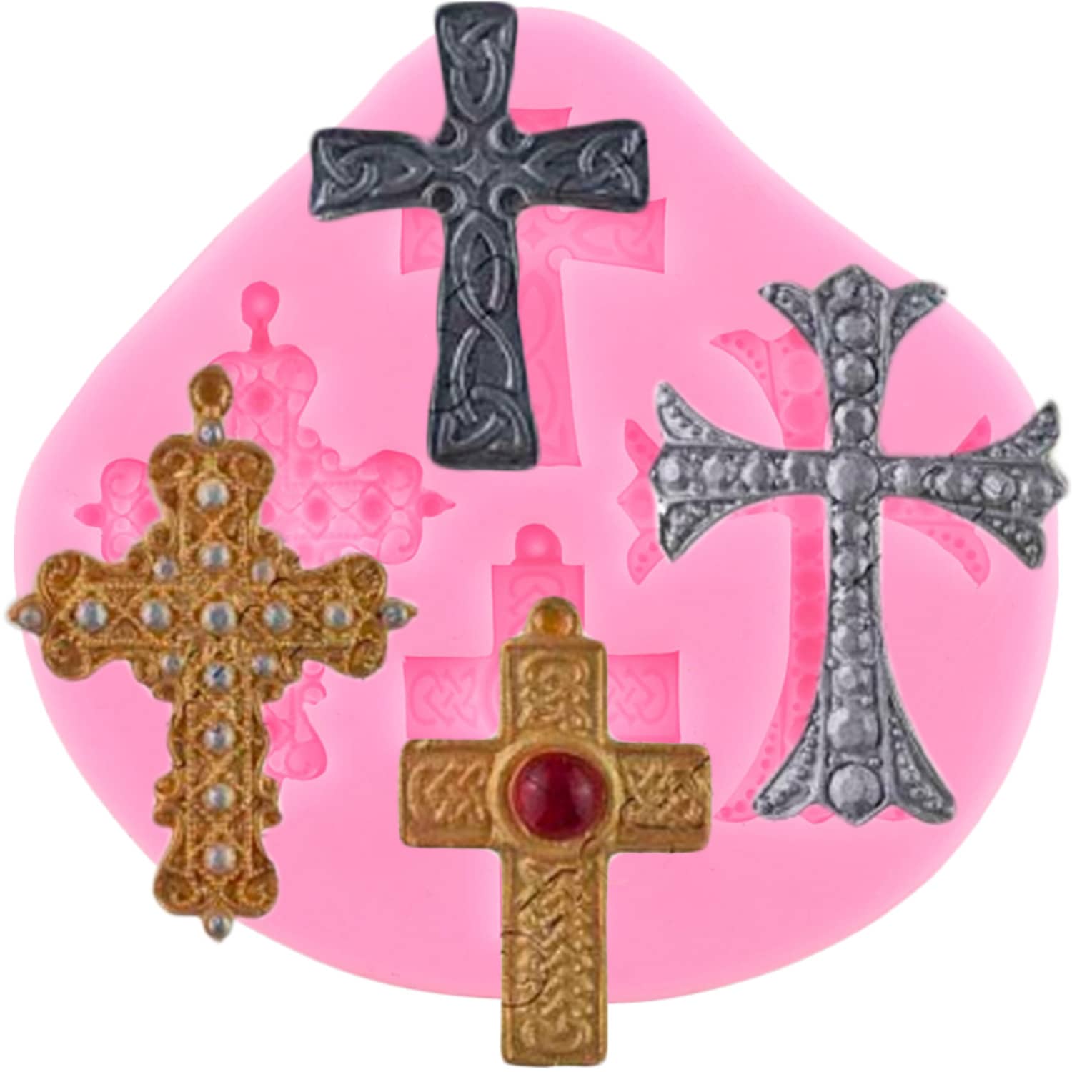 Vintage Cross Resin Silicone Mold Chocolate Fondant Mould Cake ...
