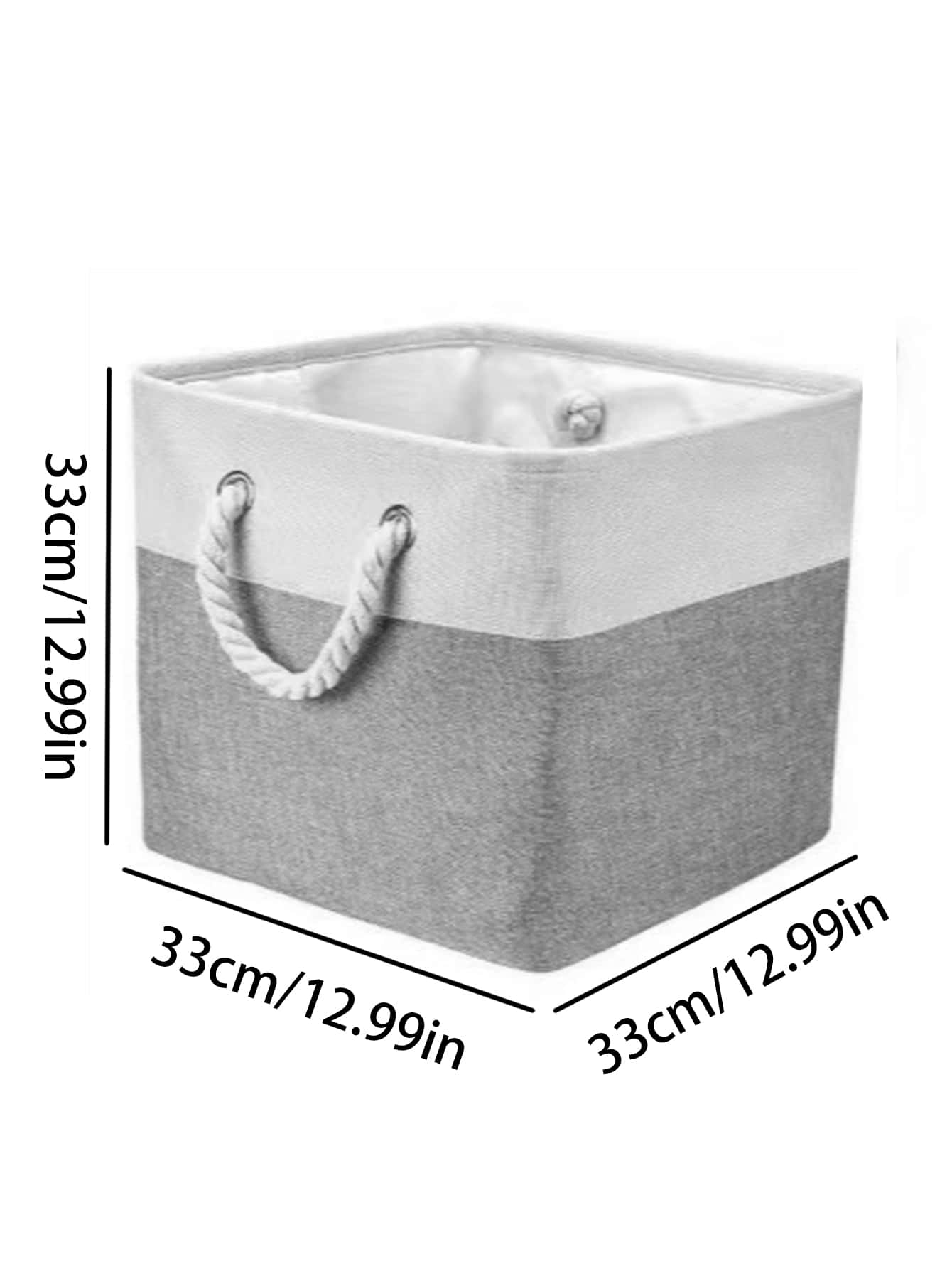 1pc Modern & Simple Linen Splicing Foldable Storage Box, Household ...