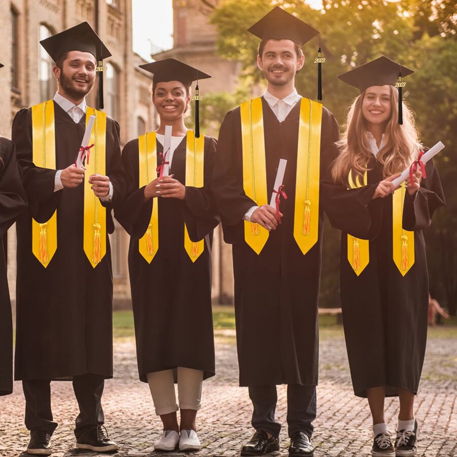 Matte Graduation Gown Cap Tassel Set 2024 With Charms Honor Cord ...