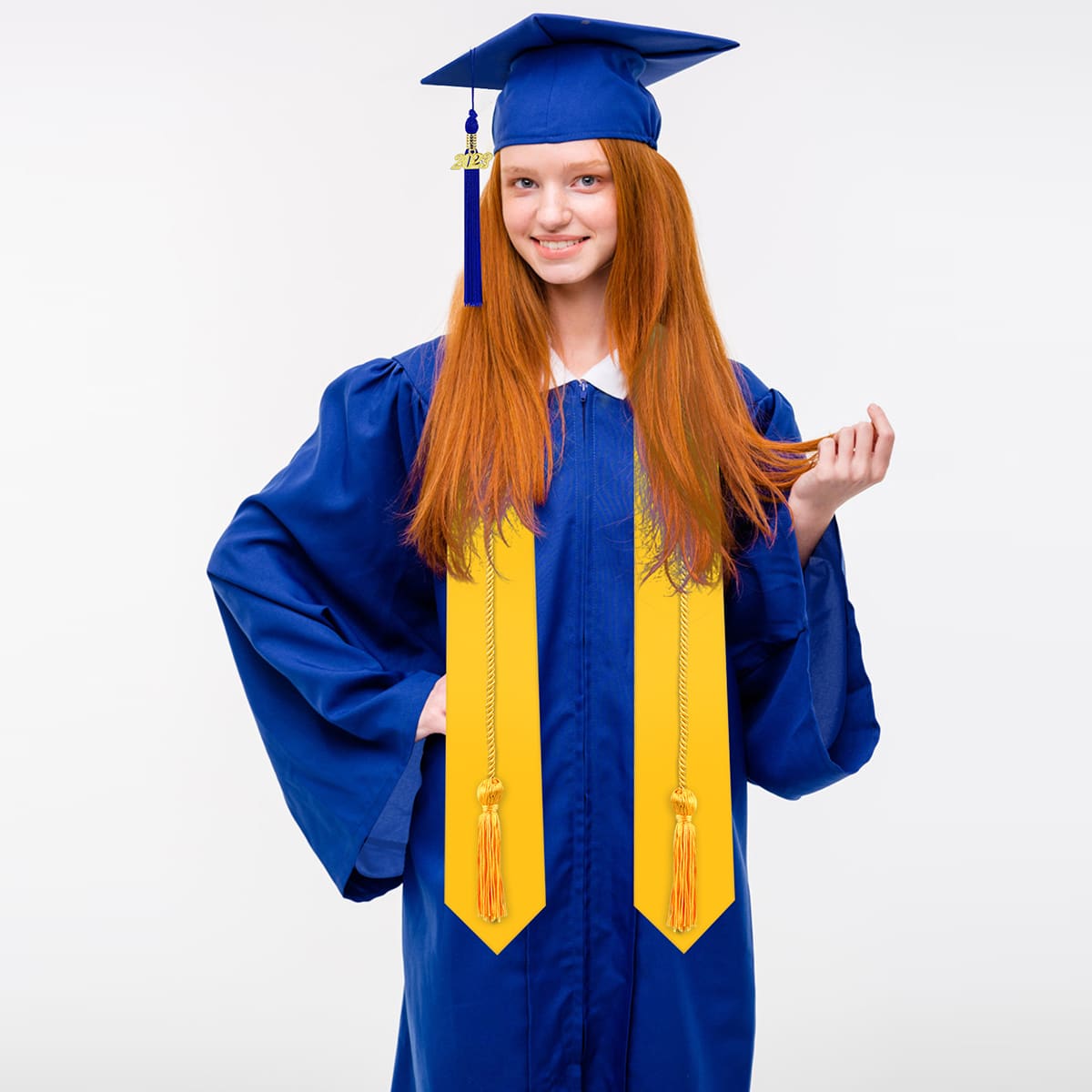 Matte Graduation Gown Cap Tassel Set 2024 With Charms Honor Cord ...