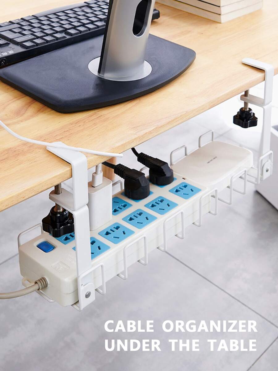 Under Desk Cable Management Tray 1 Pack, Wire Management No Drill ...