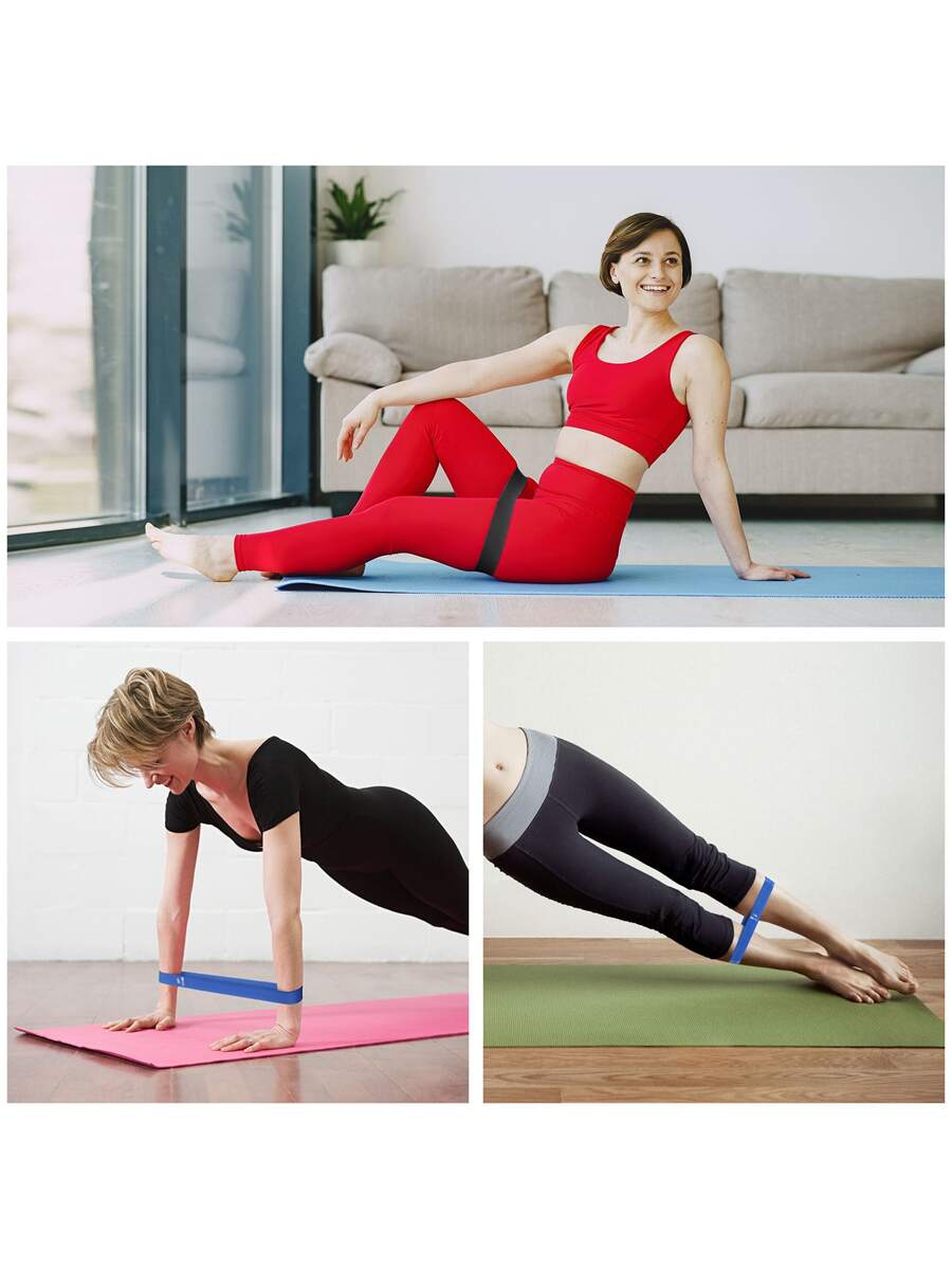 5 Pack Resistance Loop Bands Set Workout Fitness Latex Bands Gym Home ...