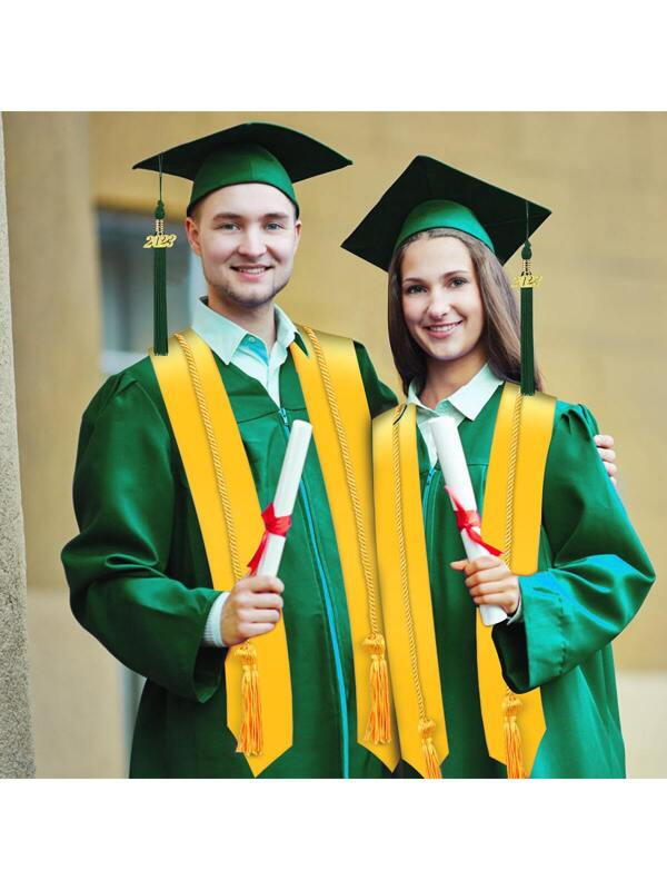 Matte Graduation Cap and Gown 2023 Set with Tassel 2024 Charms Honor ...