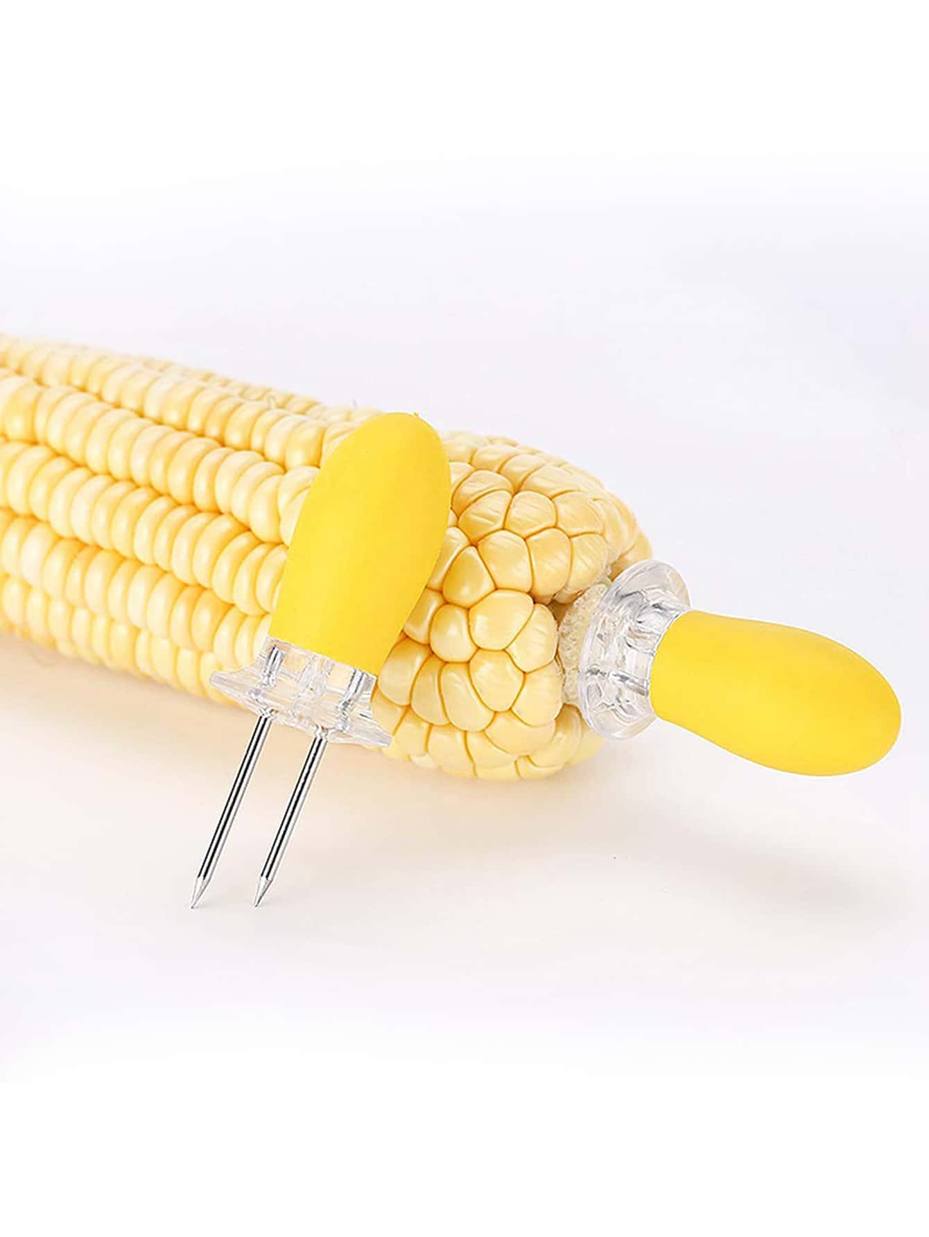 1pair Corn Holders, Stainless Steel Corn on The Cob BBQ Fork Skewers ...