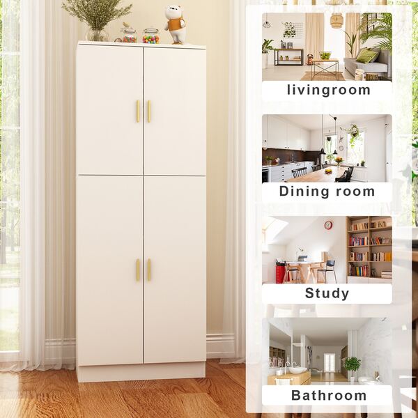 5-Tier Storage Cabinet Kitchen Pantry Cupboard Home Office Bookcase ...