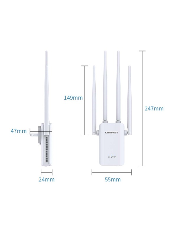 comfast 300Mbps 4 Antenna Wireless Amplifier Wi-fi Extender WIFI ...