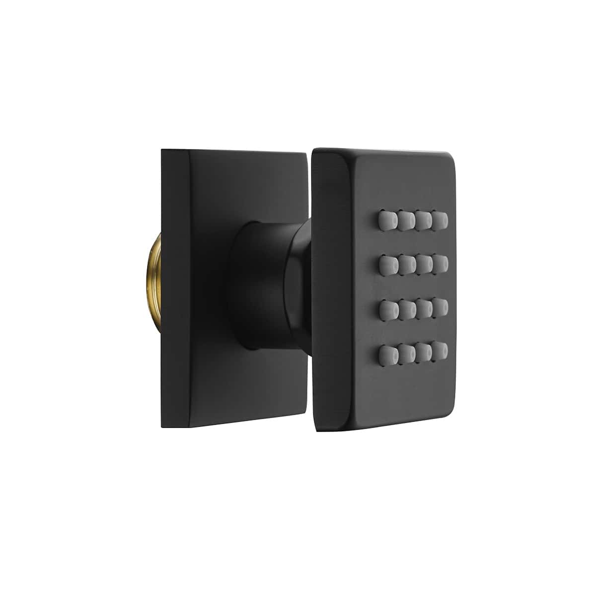 Brass Shower Body Spray Angle Adjustable, Matte black, Square Shower ...
