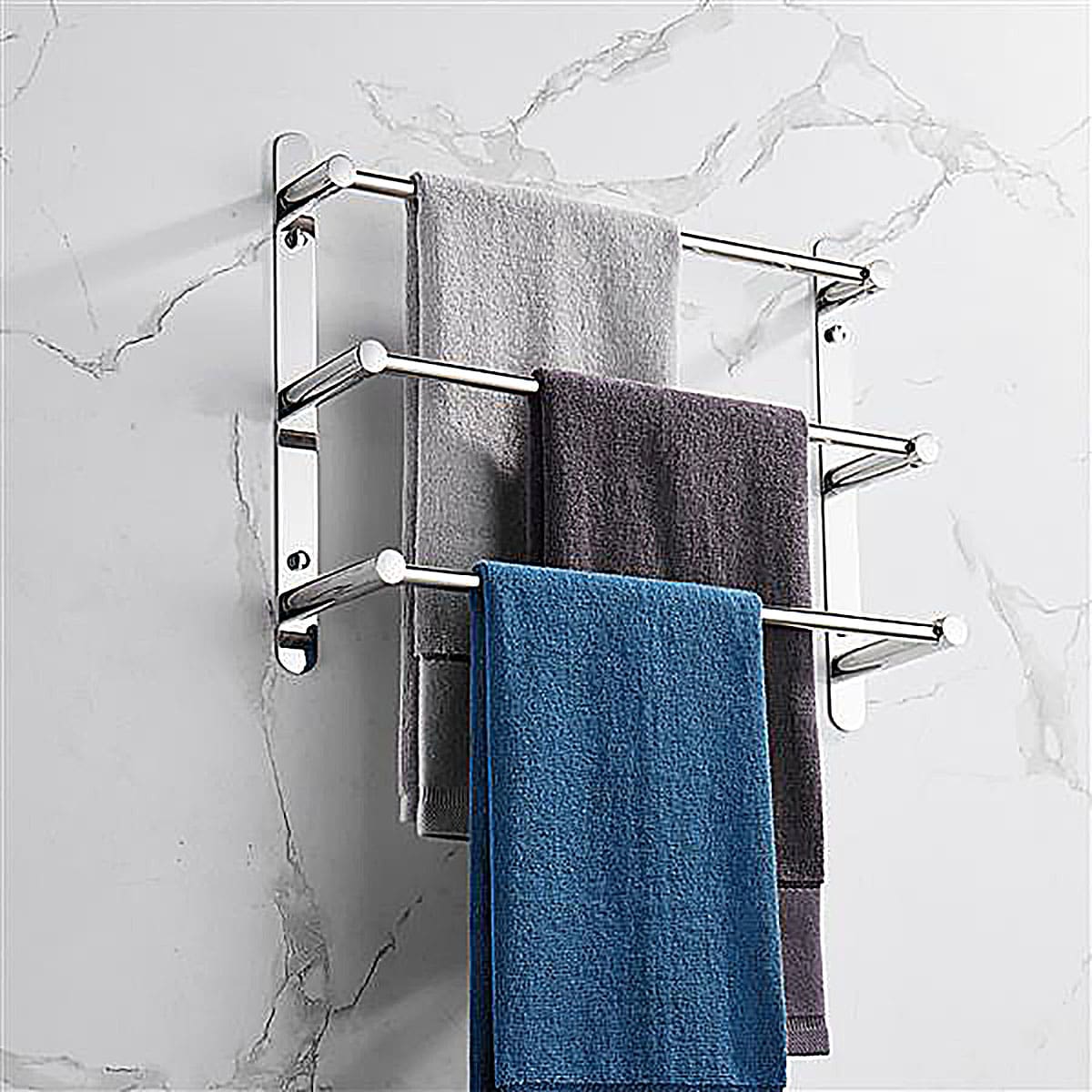 THREE Stagger Layers Towel Rack SUS304 Stainless Steel Hand Polishing ...