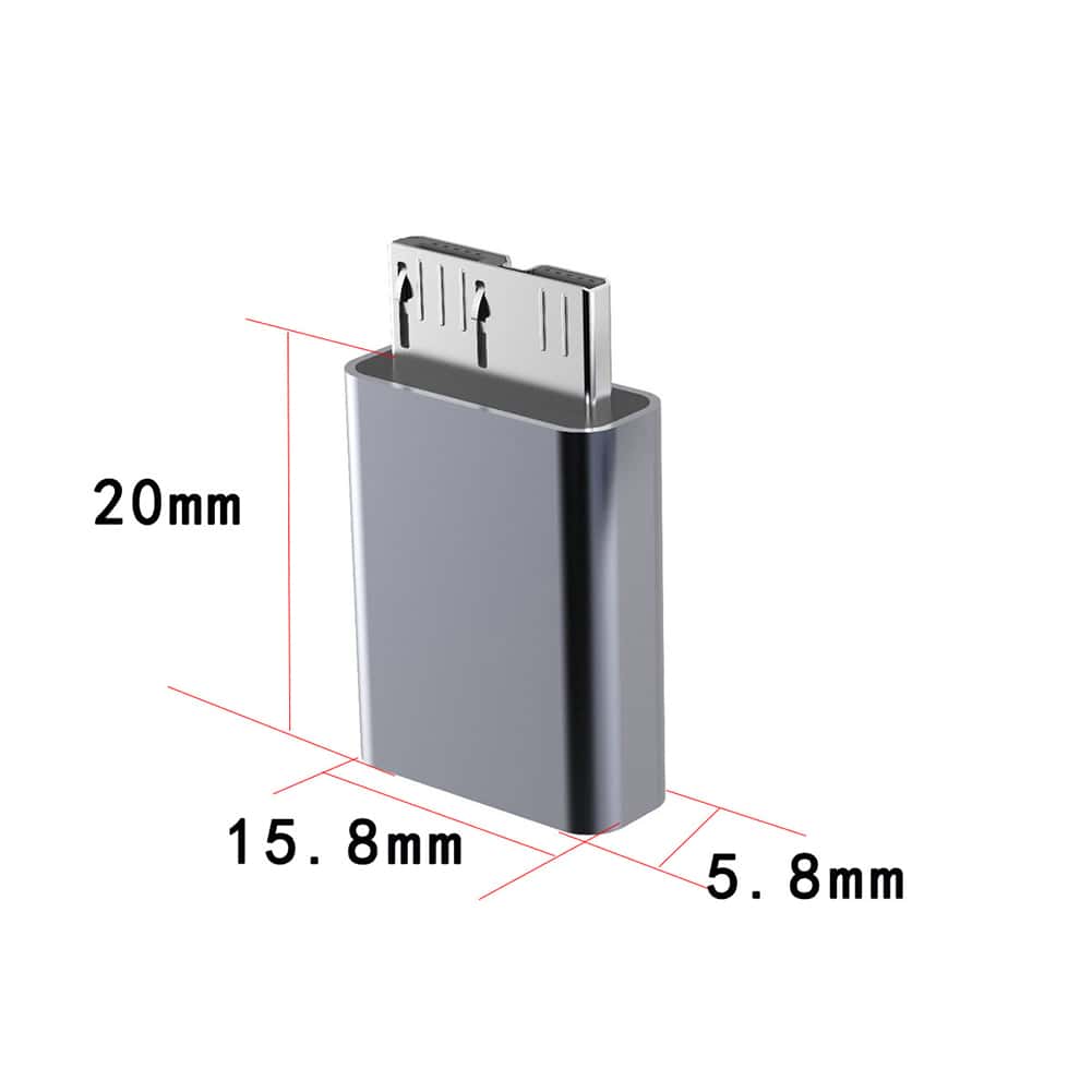 Usb 3.1 Type C Female To Micro Usb 3.0 Male Connector Adapter External ...