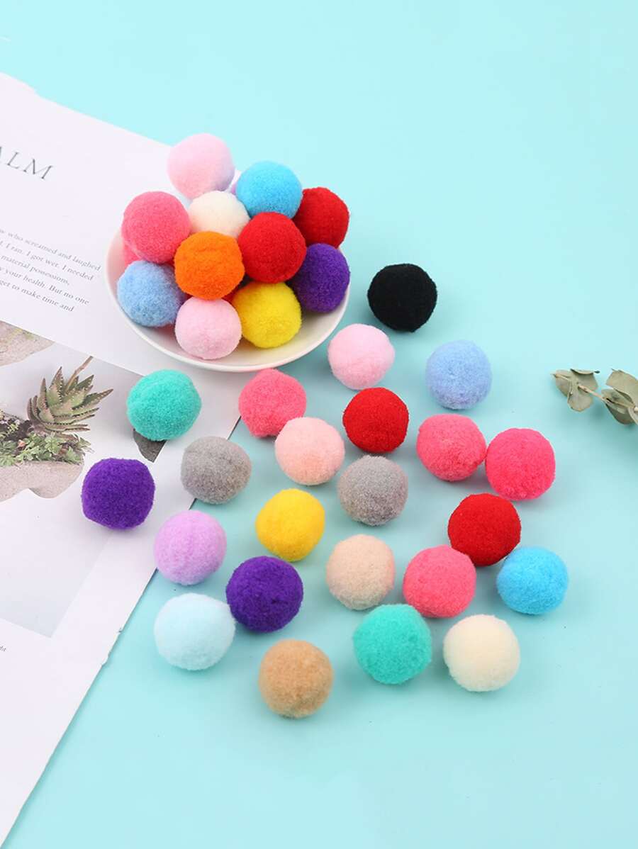 100pcs Mixed Color Pom Pom Craft Decoration | SHEIN USA