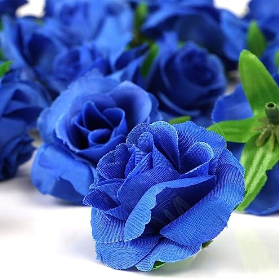 50pcs Artificial Blue Rose Flowers | SHEIN USA