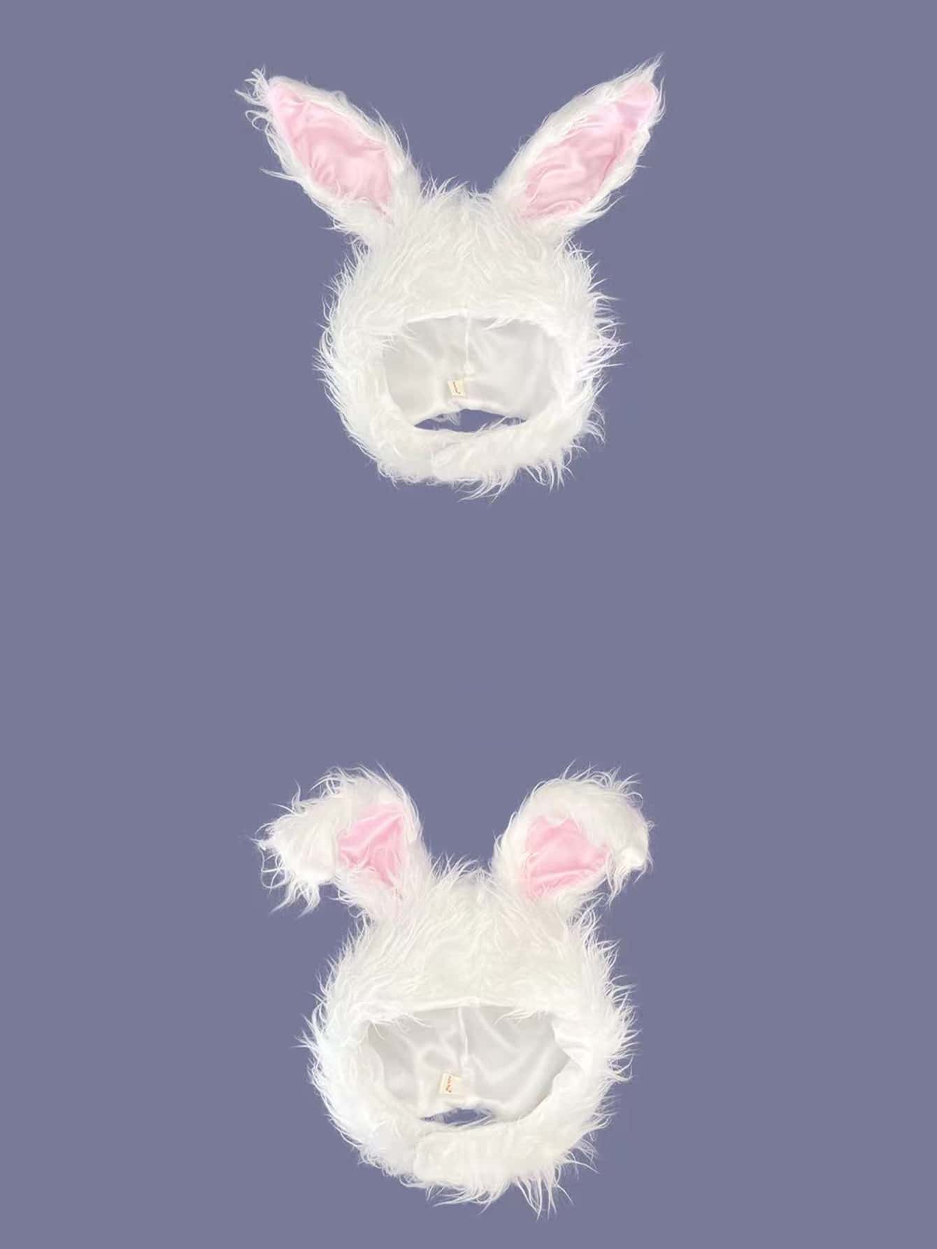 1pc Cute Plush Bunny Long Ear Hat For Women Funny Costume Rabbit Hat ...