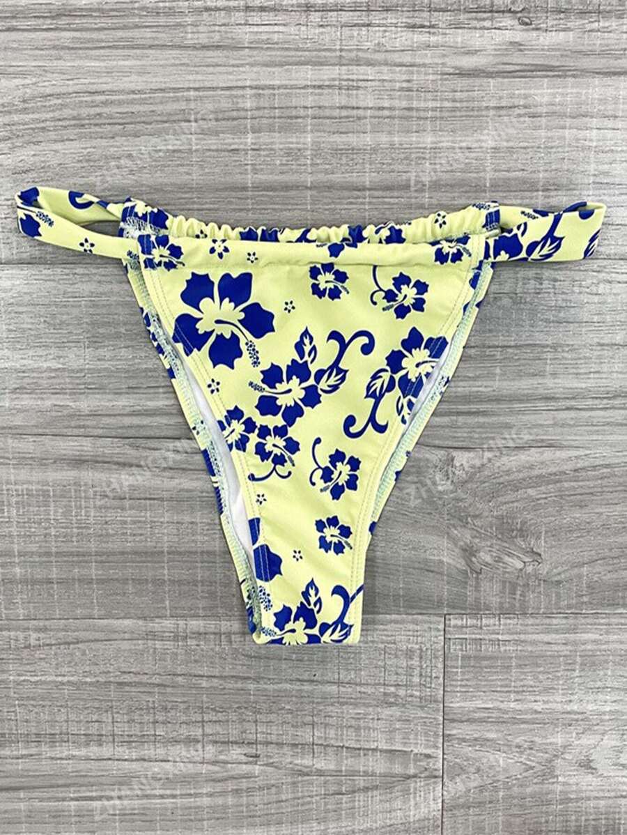 Novas Chegadas De Biquíni Com Impressão Sexy, Com Top Halter Fixo Ou Triangular E Fundo Com ...