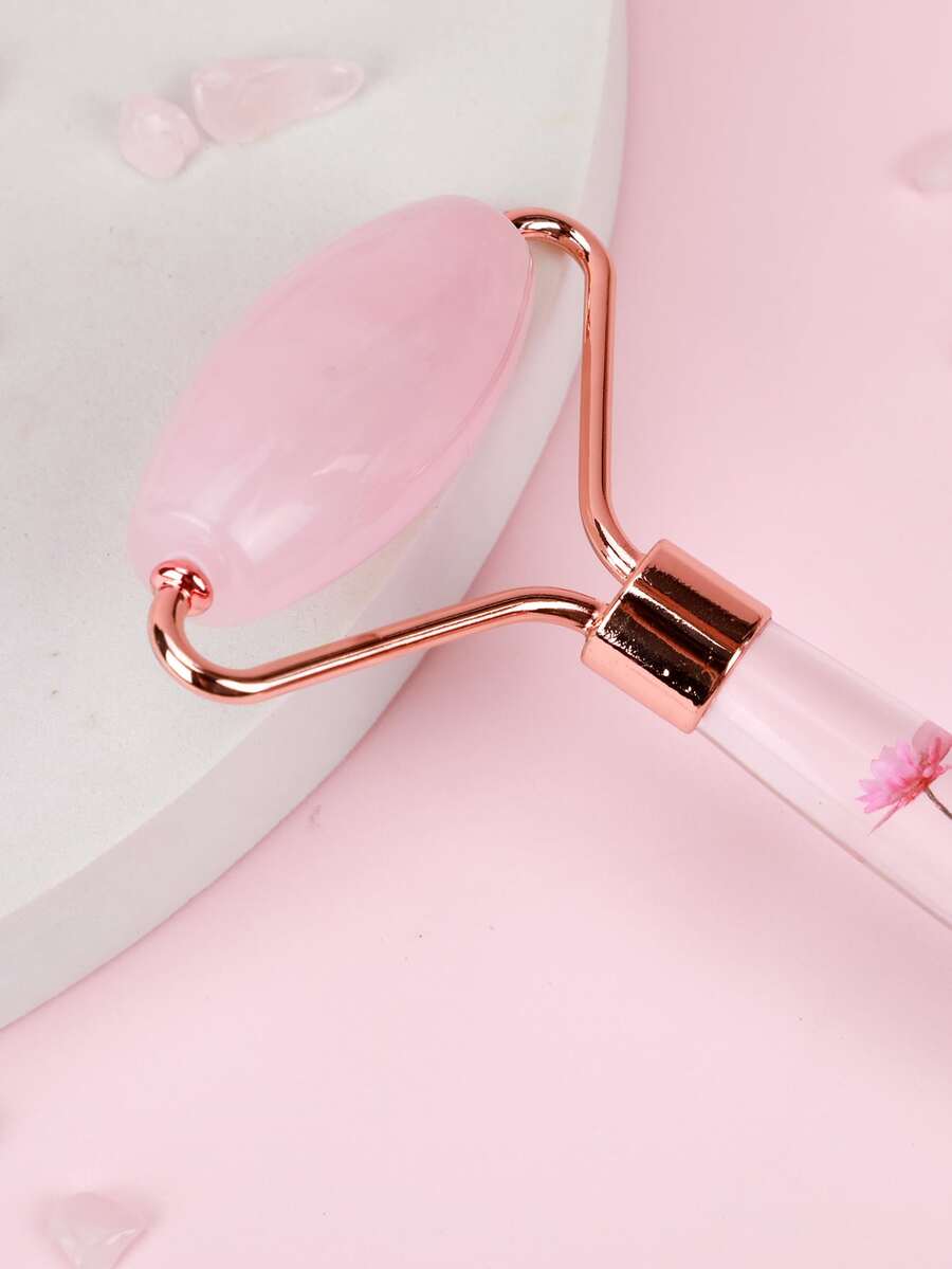 Jade Roller & Gua Sha Facial Tools Natural Rose Quartz Heart Shape ...