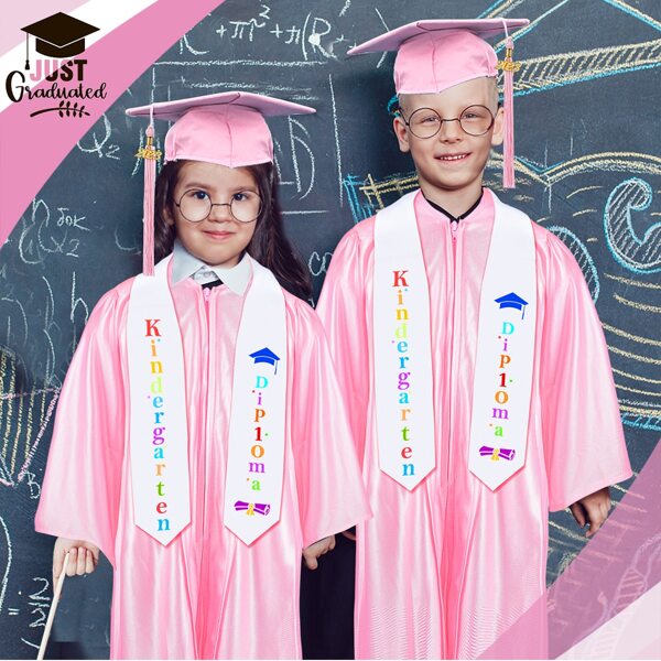 Kindergarten Graduation Cap and Gown Set with Tassel 2023 2024 Charms ...