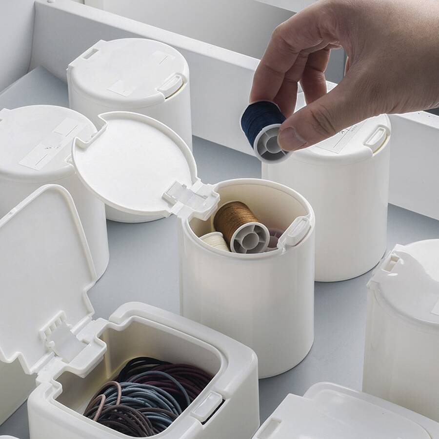 Creative Simple Labeled Desktop Plastic Storage Box With Pop-up Window ...