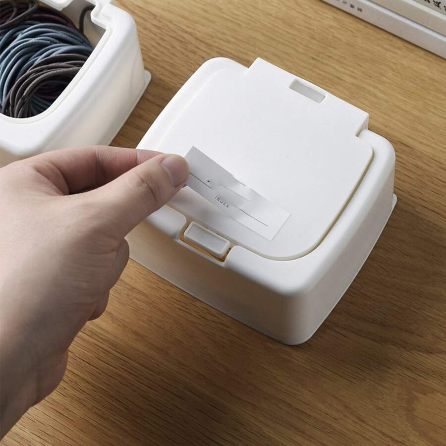 Creative Simple Labeled Desktop Plastic Storage Box With Pop-up Window ...