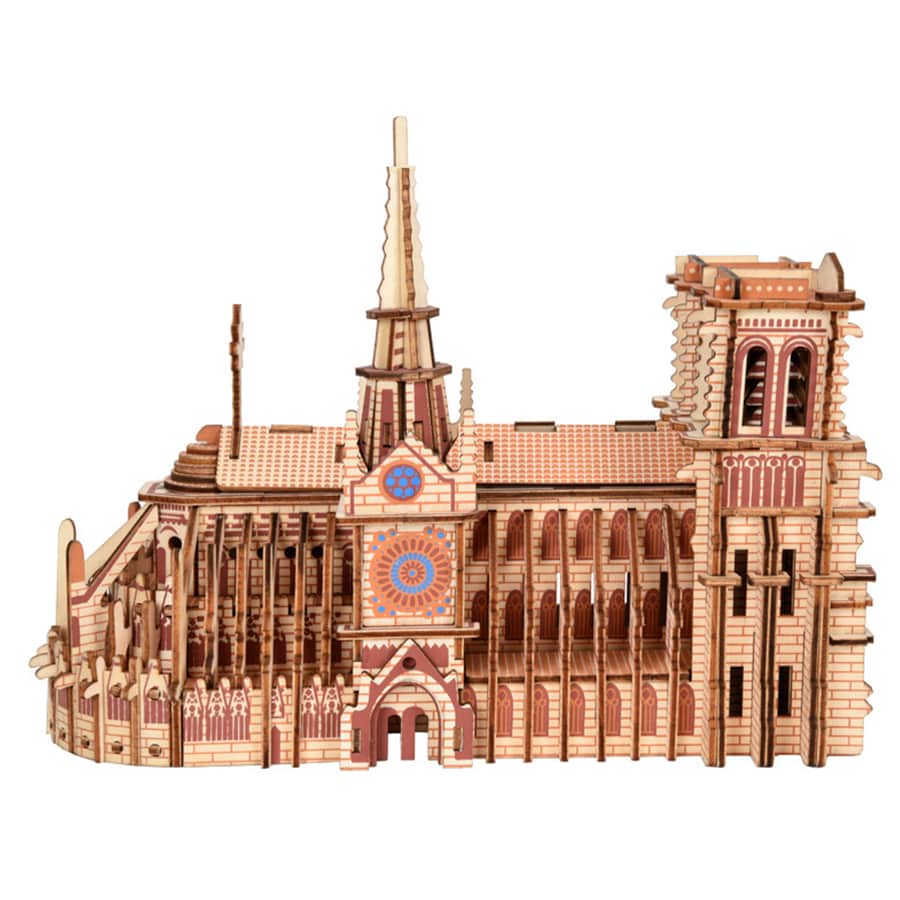 3D Wooden Puzzles Cathedral Architecture Building Model Kits Notres ...
