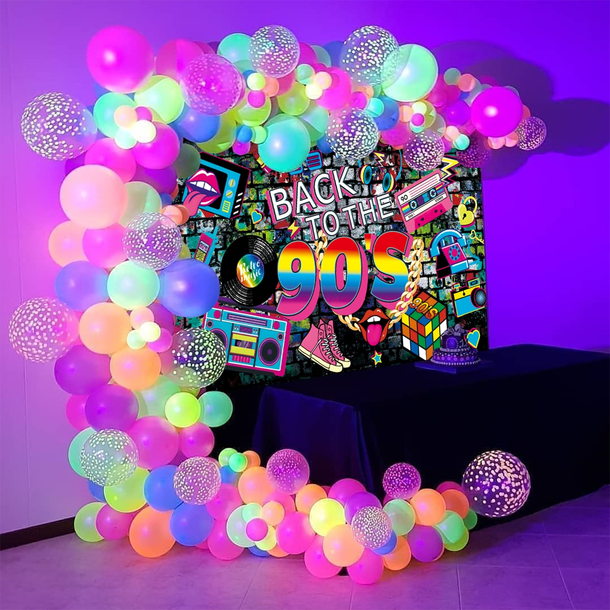 6x4ft Back to The 90s Backdrop for Party Decorations Hip Hop Graffiti ...
