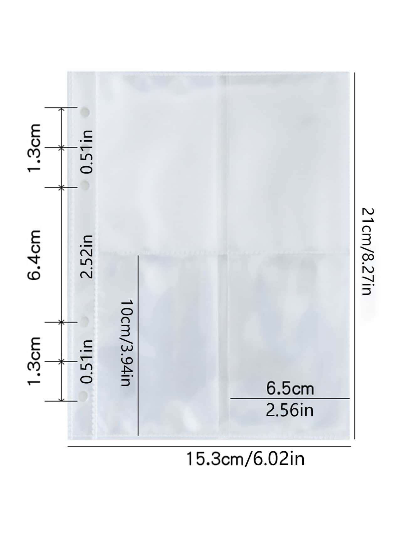 10pcs Four Grid Photo Album Inner Pages, Card Album Inner Pages Back To ...