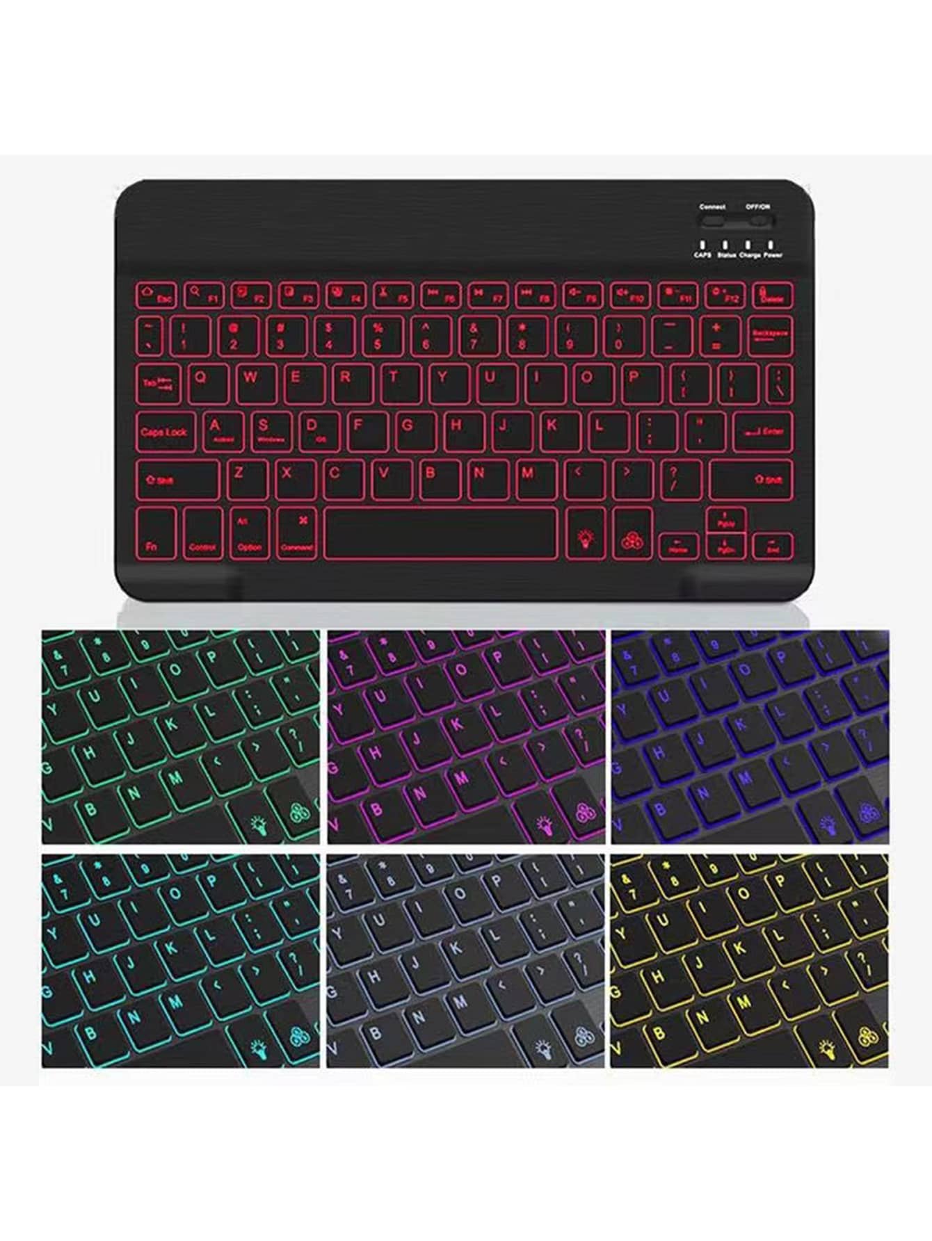 Mini teclado inalámbrico Bluetooth de 10 pulgadas aire teclado ...